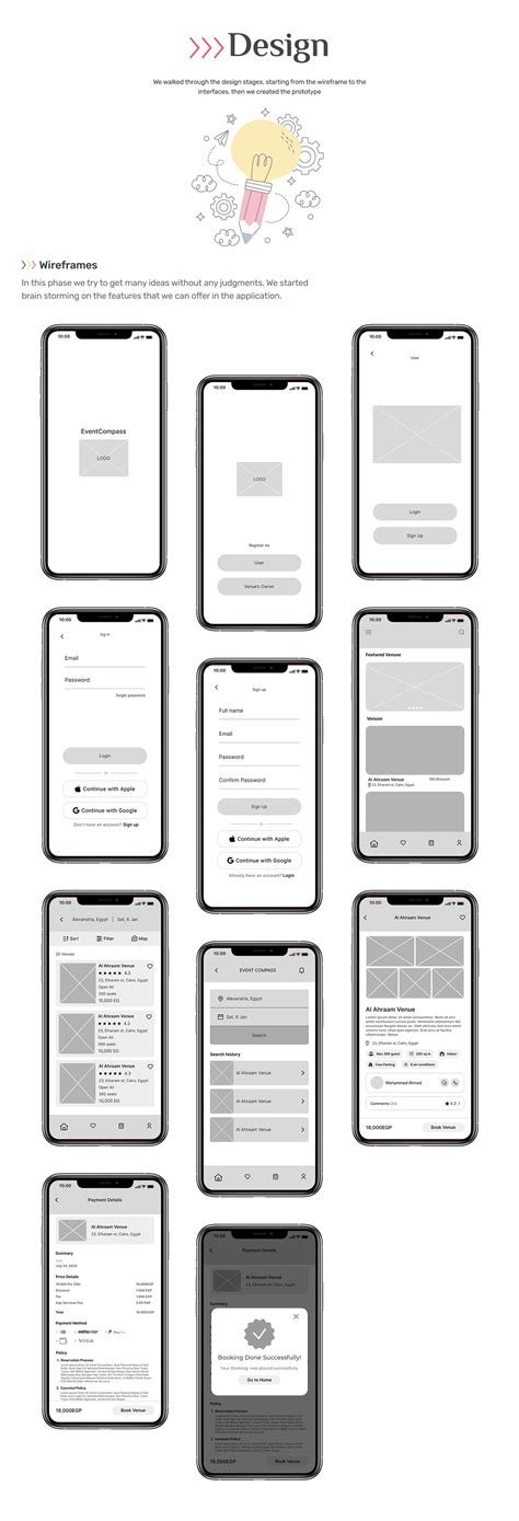 Event Compass Booking Application Behance