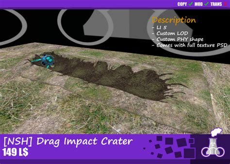 Second Life Marketplace Nsh Drag Impact Crater