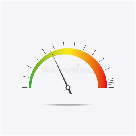 Speedometer Icon Color Infographics Speed Dial Vector Illustration