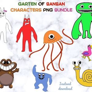 Cute Garten Of Banban Characters Anime Svg Png Bundle Png Etsy
