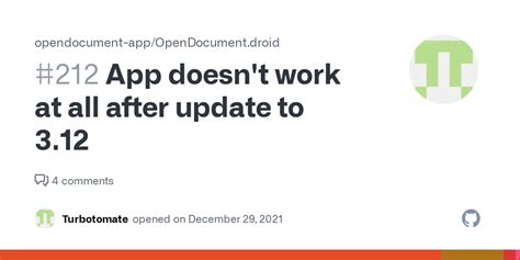 app doesn t work at all after update to 3 12 · issue 212