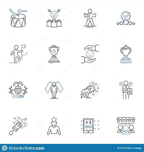 Mastery Line Icons Collection Skill Expertise Prowess Proficiency