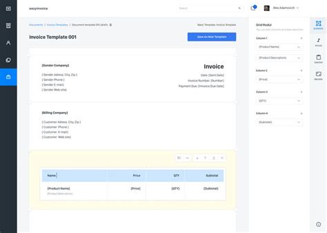 Invoice Template Page Builder