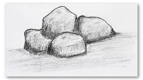 25 Easy Rocks Drawing Ideas How To Draw Rocks