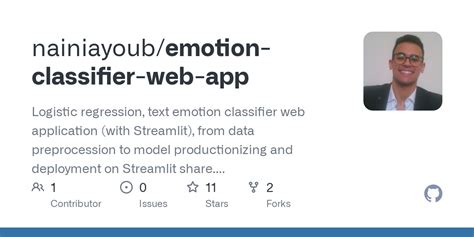github nainiayoub emotion classifier web app logistic regression text emotion classifier web