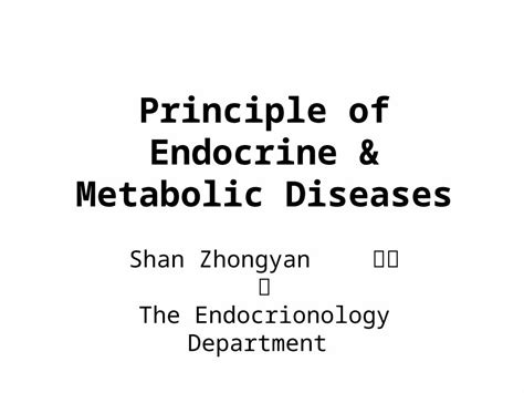 Ppt Principle Of Endocrine And Metabolic Diseases Dokumentips