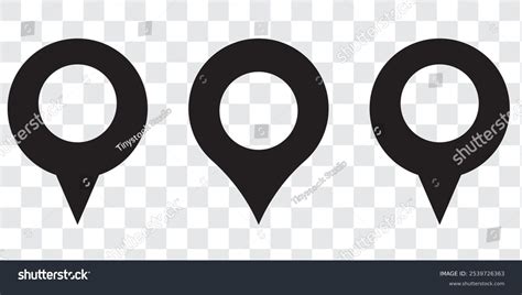 Simple Map Pin Map Marker Pointer Stock Vector Royalty Free 2539726363 Shutterstock