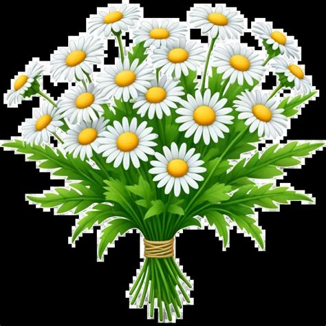 Big Bouquet Daisy Fleabane Stem Leaf Emoji Ai Emoji Generator