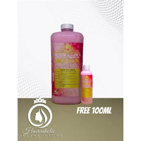 Black And Gold Brazilian Hair Botox Strawberry Scent1litter 500ml 250ml
