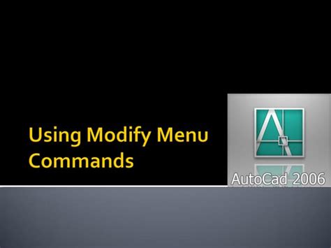 Autocad Using Modify Commands Ppt Physics Science