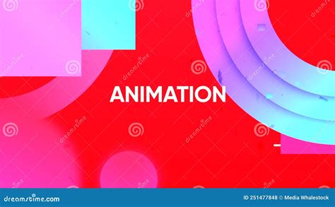 Stylish Animation With Moving Figures Motion Animation With Bright Colorful Shapes And Lines