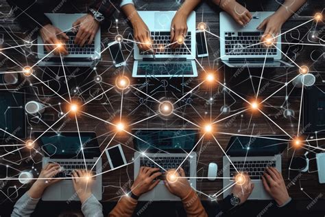 Premium Photo International Internet Day A World Connected Linking People Electronic Devices