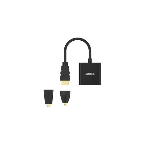 Buy Unitek Hdmi To Vga Adapter With 35mm For Stereo Audio Plus Mini