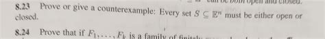 Solved 823 Prove Or Give A Counterexample Every Set S⊆en