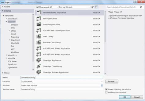 Create Single Connection String For All Windows Form In Net