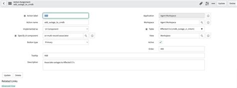 Adding Add Buttons In Agent Workspace For Affected Servicenow