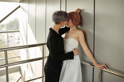 Premium Photo Beautiful Lesbian Couple Hugging