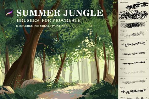 Summer Environment Procreate Brushes Design Cuts
