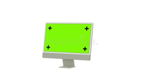 Animation Of A Computer Monitor With Keyboard And Mouse On A White