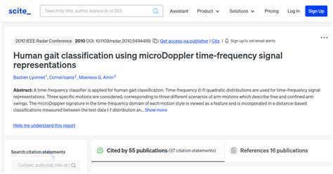 Human Gait Classification Using Microdoppler Time Frequency Signal Representations