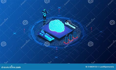 Aiops As Artificial Intelligence It Operations Outline Icons Collection Set Cartoon Vector