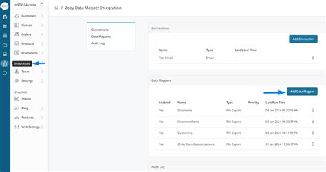 Data Mapper Integrations