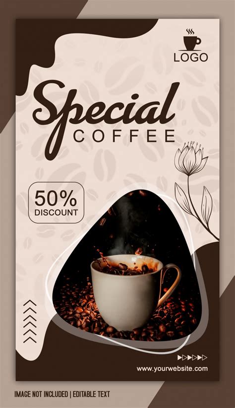 دانلود فایل لایه باز قالب استوری اینستاگرام مینیمال قهوه مدرن دانلود
