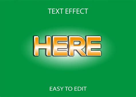 Premium Vector Here Text Text Effect 3d Text Effect