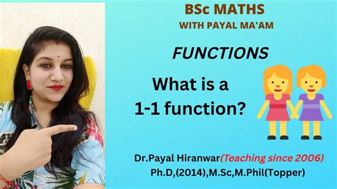 What Is A 1 1 Function I One To One Function I Functions Youtube
