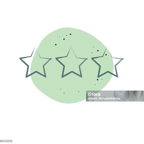 아이콘 스타 랭크 군대 및 육군 상징과 관련이 있습니다 색상 별점 스타일 심플한 디자인 일러스트레이션 3차원 형태에 대한 스톡