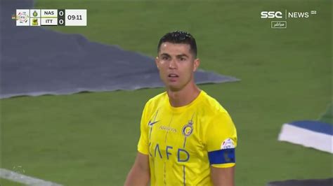 هدف كرستيانو رونالدو الملغي في مباراة النصر والاتحاد اليوم Youtube