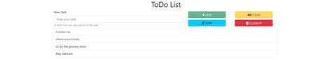 GitHub Chaitanya TodoList Simple ToDo List Webpage Using HTML Bootstrap And JS