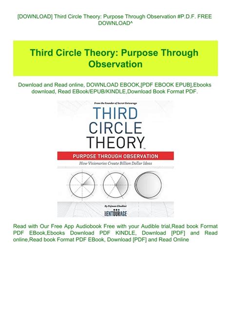 Download Third Circle Theory Purpose Through Observation Pdf Free Download