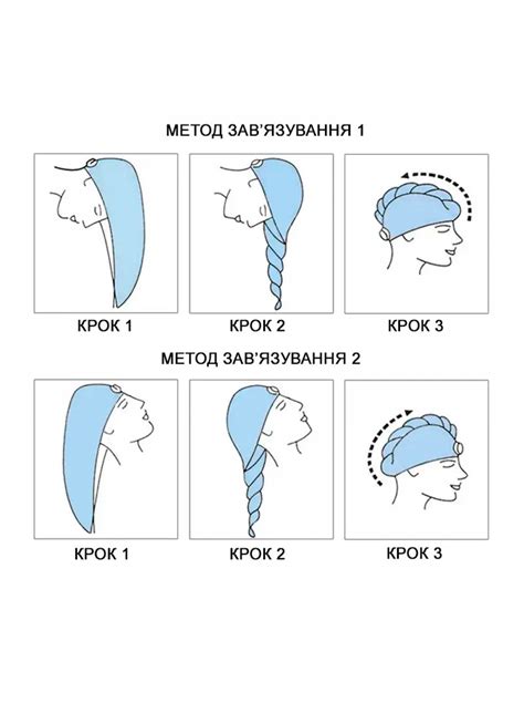 ᐈ Рушник тюрбан чалма для сушіння волосся з пухнастої мікрофібри D 2 62x25 см блакитний