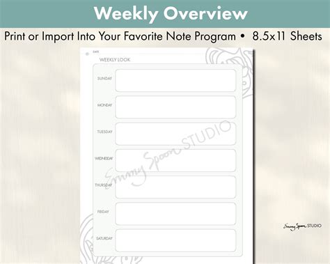 Quick Planner Printable Assortment Pack Digital Download Printable Pdf Etsy