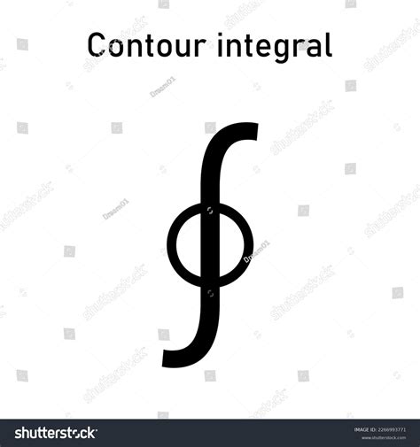 Contour Integral Symbol Mathematics Vector Illustration Stock Vector Royalty Free 2266993771