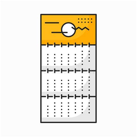 Year Calendar With Dates Agenda Outline Icon Stock Illustration Illustration Of Deadline