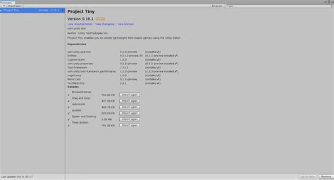 I Can T Import Project Tiny In Unity 2019 Questions Answers Unity