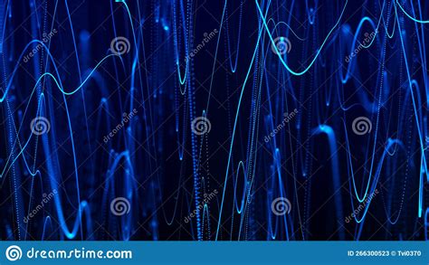 Abstract Wave From Dots And Lines Abstract Wave Of Particles Futuristic Background Big Data