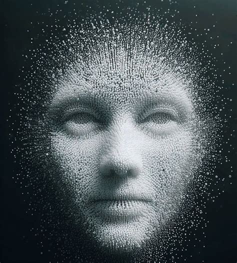 Balls That Come Together To Form An Ai Robot Face Future Technology