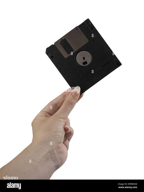 An Old Floppy Disk In The Female Hand On A Transparent Background Stock Photo Alamy