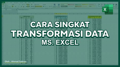 Sangat Mudah‼️ Transformasi Data Di Excel Youtube