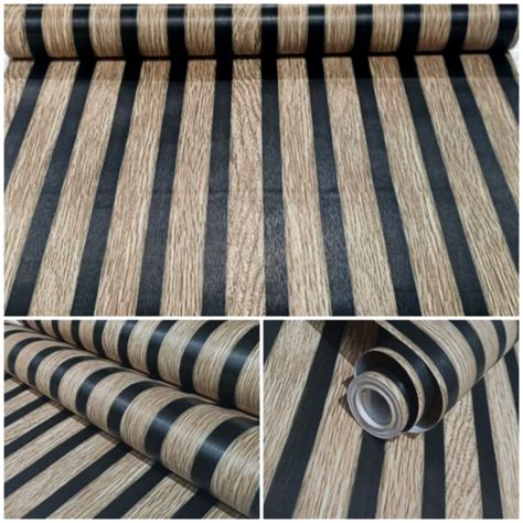 Jual Wallpaper Sticker Dinding Kayu Jati Plitur Serat Kayu Muda Kayu