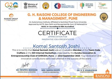 Komal Joshi On Linkedin Innovation Sih2023 Hackathon