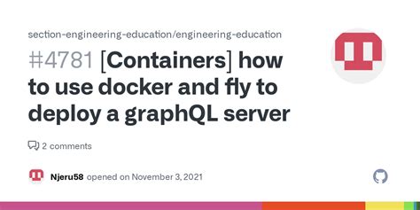 Containers How To Use Docker And Fly To Deploy A Graphql Server · Issue 4781 · Section