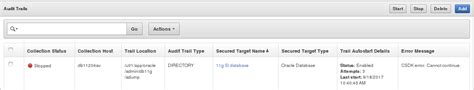 Audit Trail Is Not Starting In Oracle Avdf 122 — Oracle Mosc