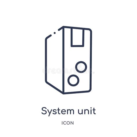Linear System Unit Icon From Hardware Outline Collection Thin Line System Unit Icon Isolated On