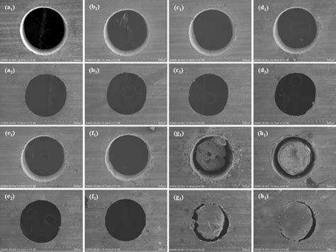 Surface Morphology Of Entrance And Exit Holes Processed Under Different