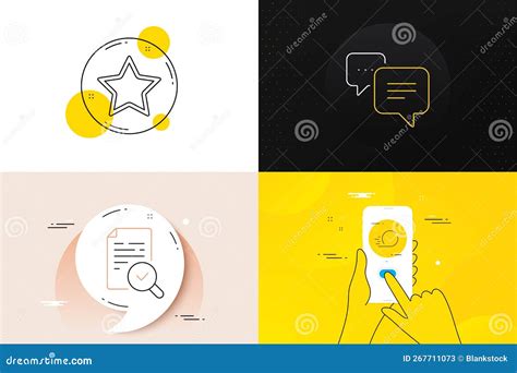 Minimal Set Of Checkbox Inspect And Star Line Icons For Web Development Vector Stock Vector