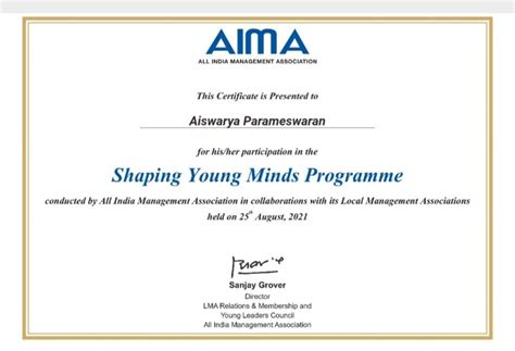 India Management Leadership Aiswarya P